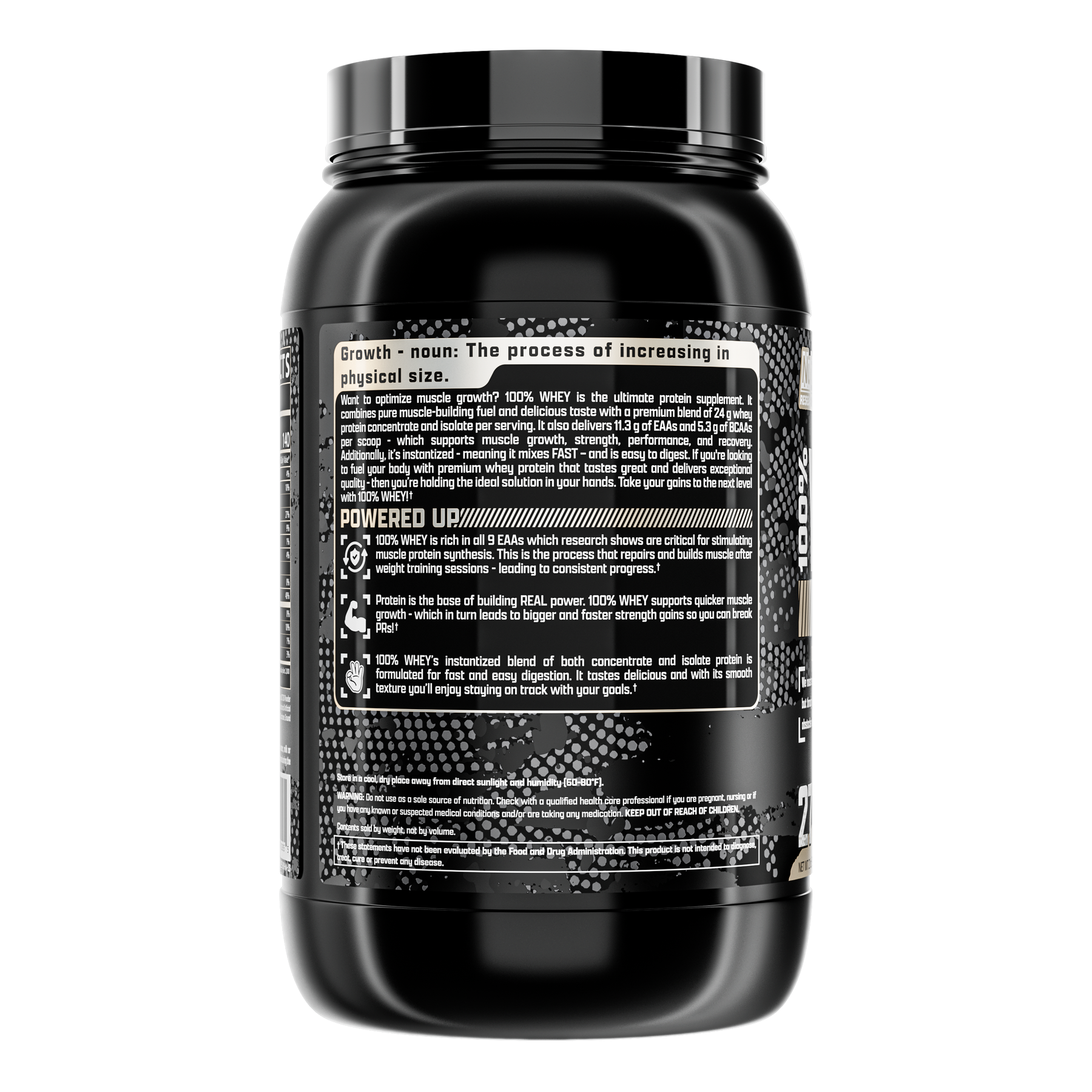 100% Whey - Premium Protein Powder to boost Muscle Growth & Recovery