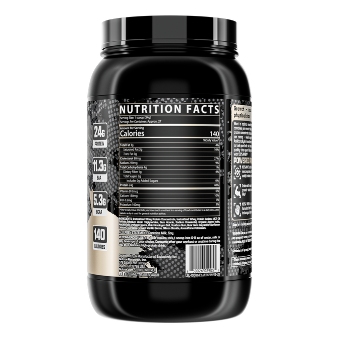 100% Premium Whey Protein Powder — Nutrex Research