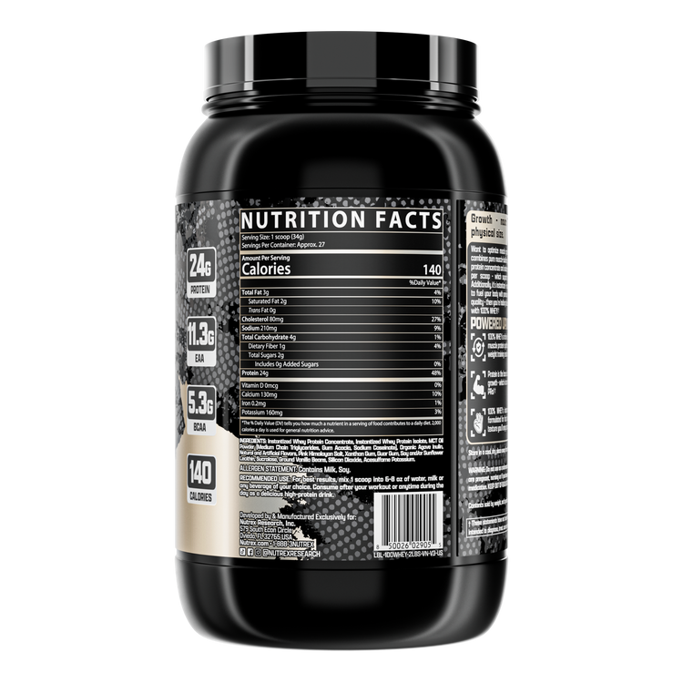 100% Premium Whey Protein Powder — Nutrex Research