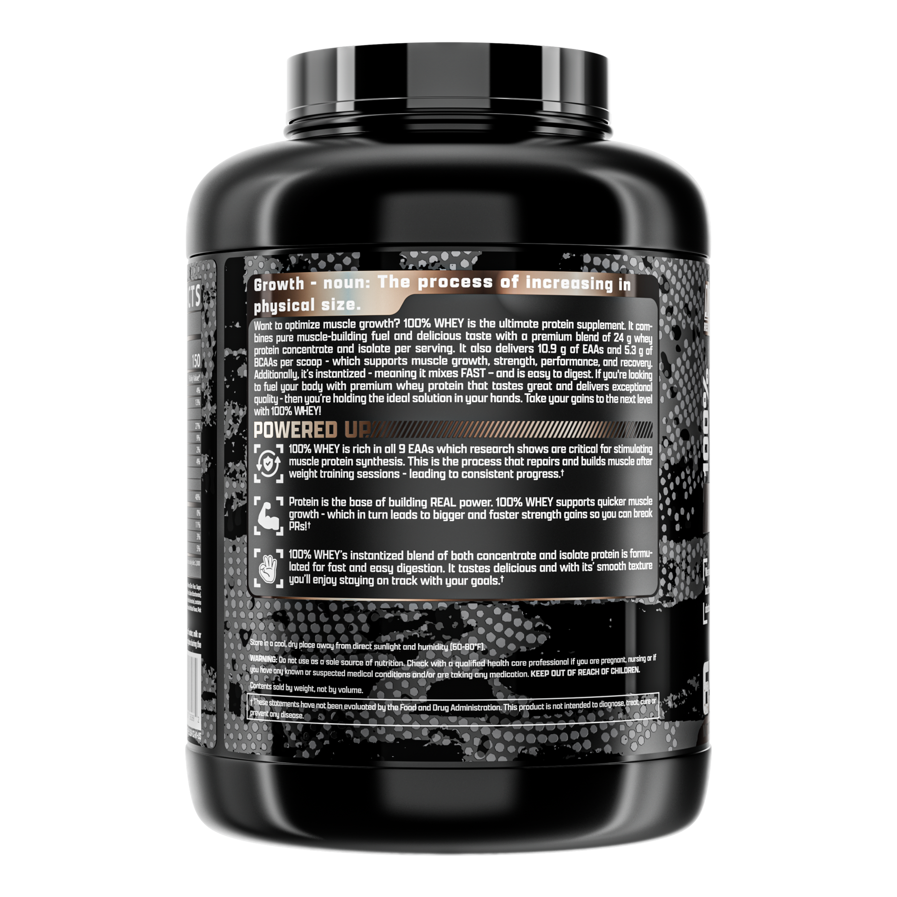 100% Whey - Premium Protein Powder to boost Muscle Growth & Recovery