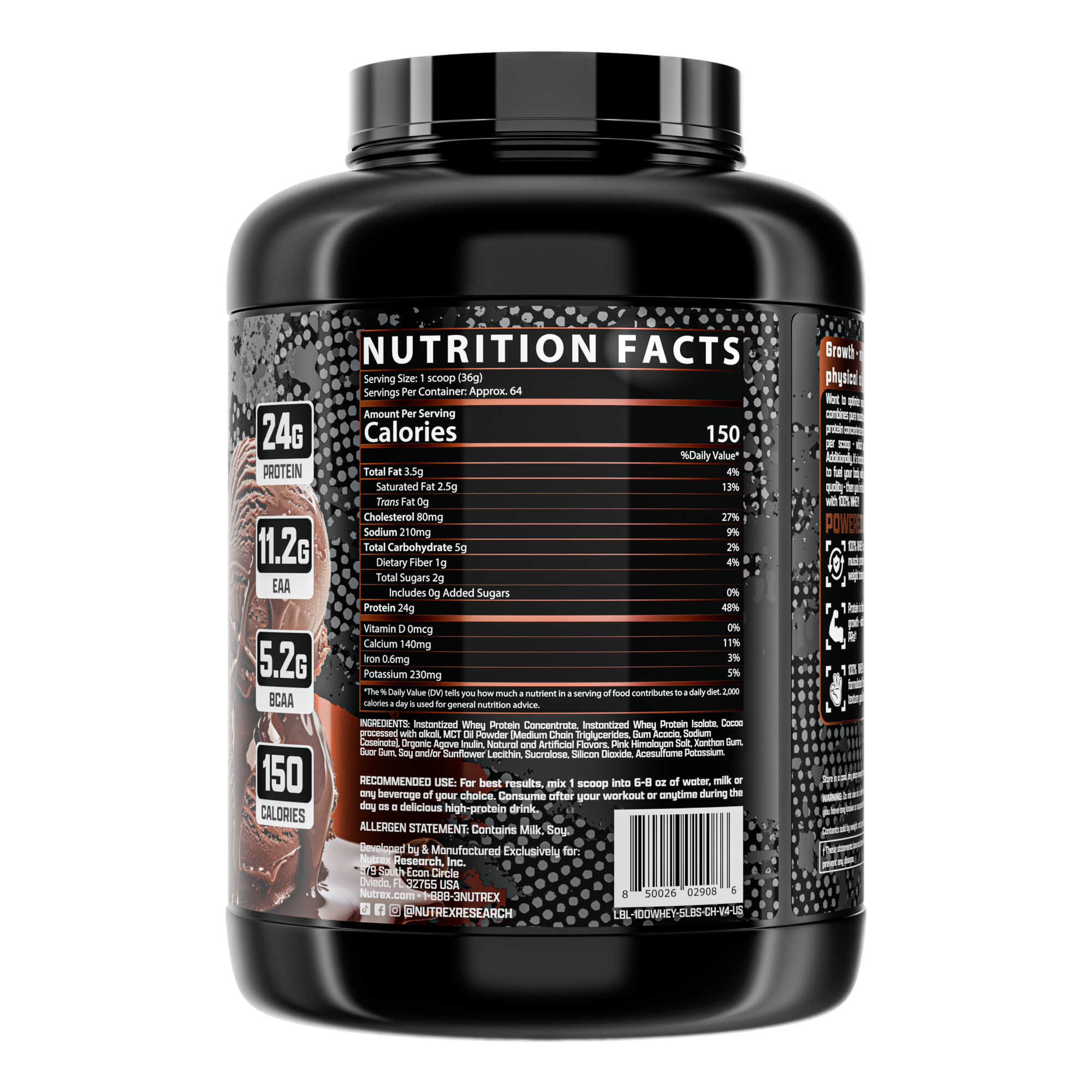 100% Whey - Premium Protein Powder to boost Muscle Growth & Recovery