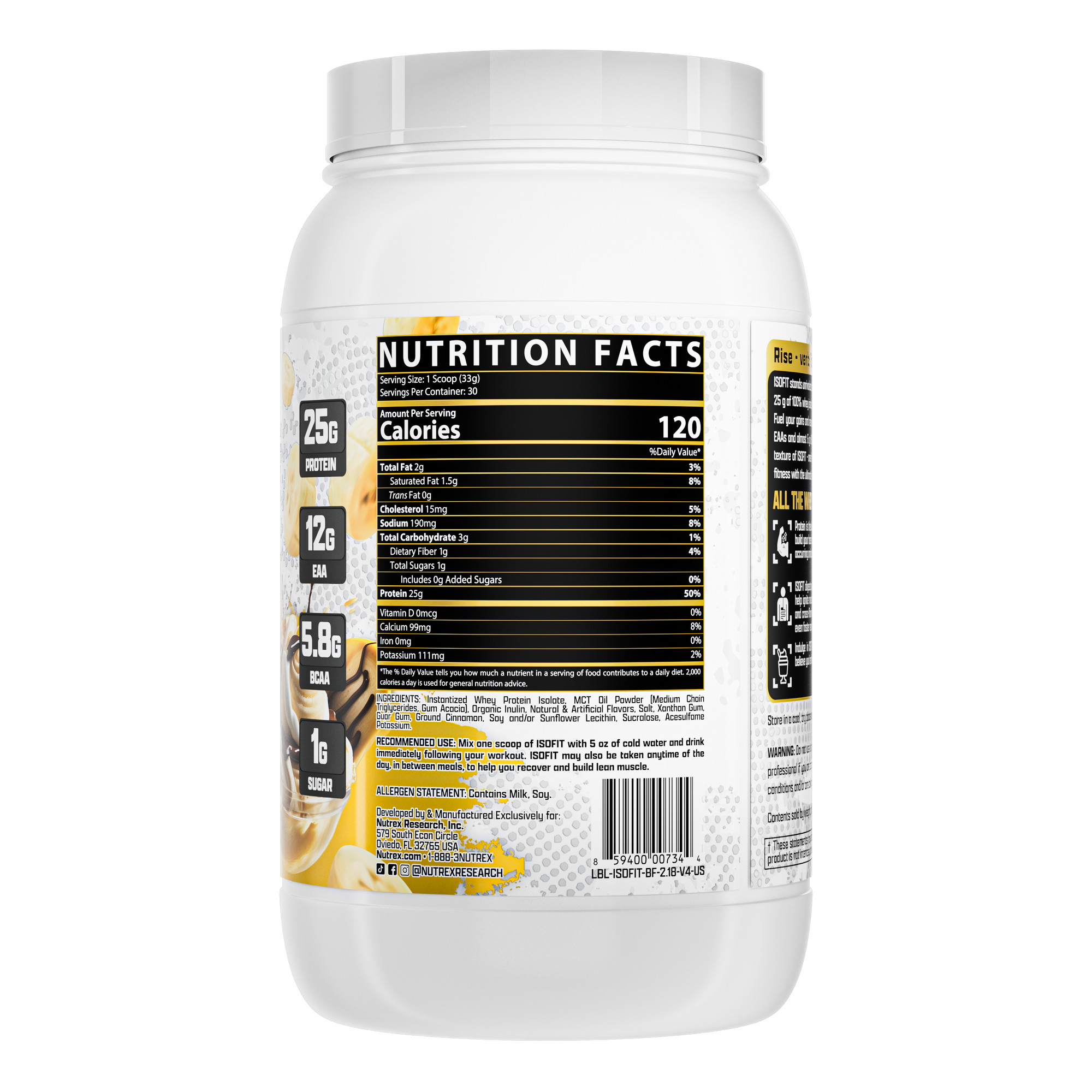 IsoFit 100% Whey Isolate Protein Powder for Pure Muscle Growth