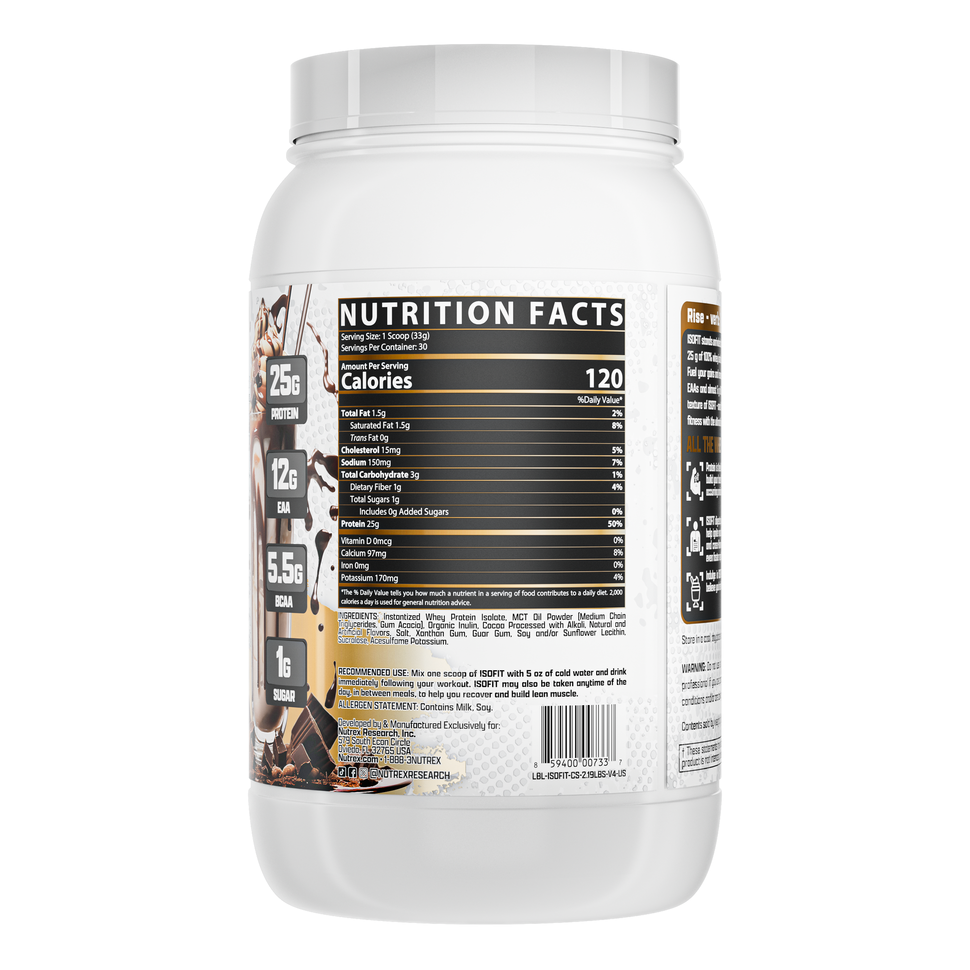 IsoFit 100% Whey Isolate Protein Powder for Pure Muscle Growth