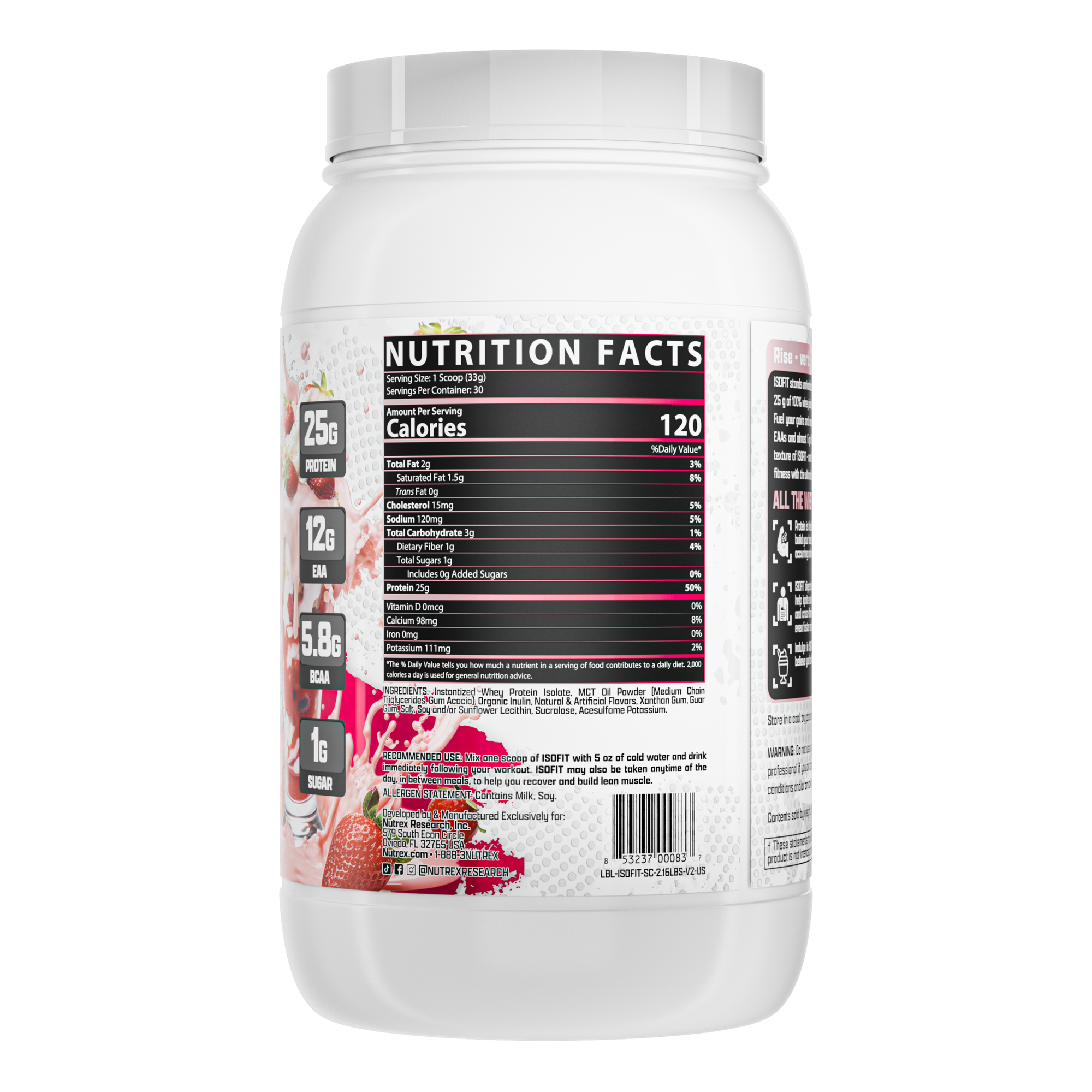 IsoFit 100% Whey Isolate Protein Powder for Pure Muscle Growth