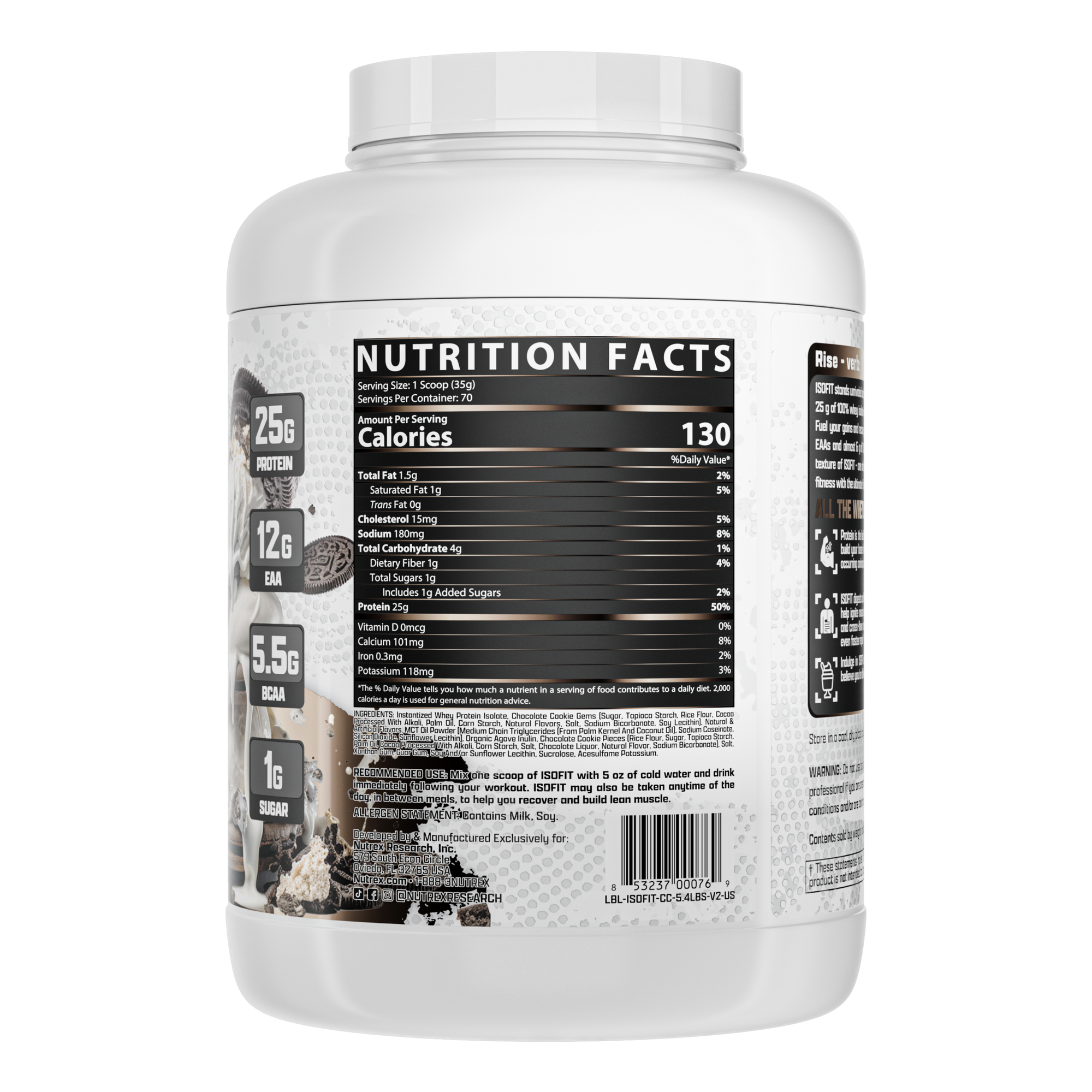 IsoFit 100% Whey Isolate Protein Powder for Pure Muscle Growth