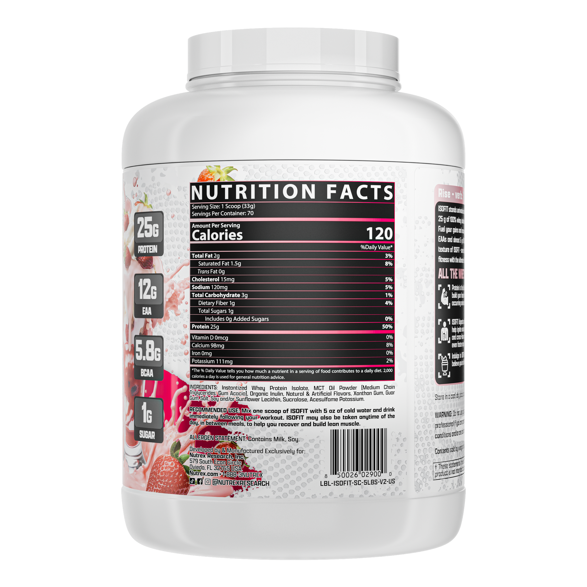 IsoFit 100% Whey Isolate Protein Powder for Pure Muscle Growth