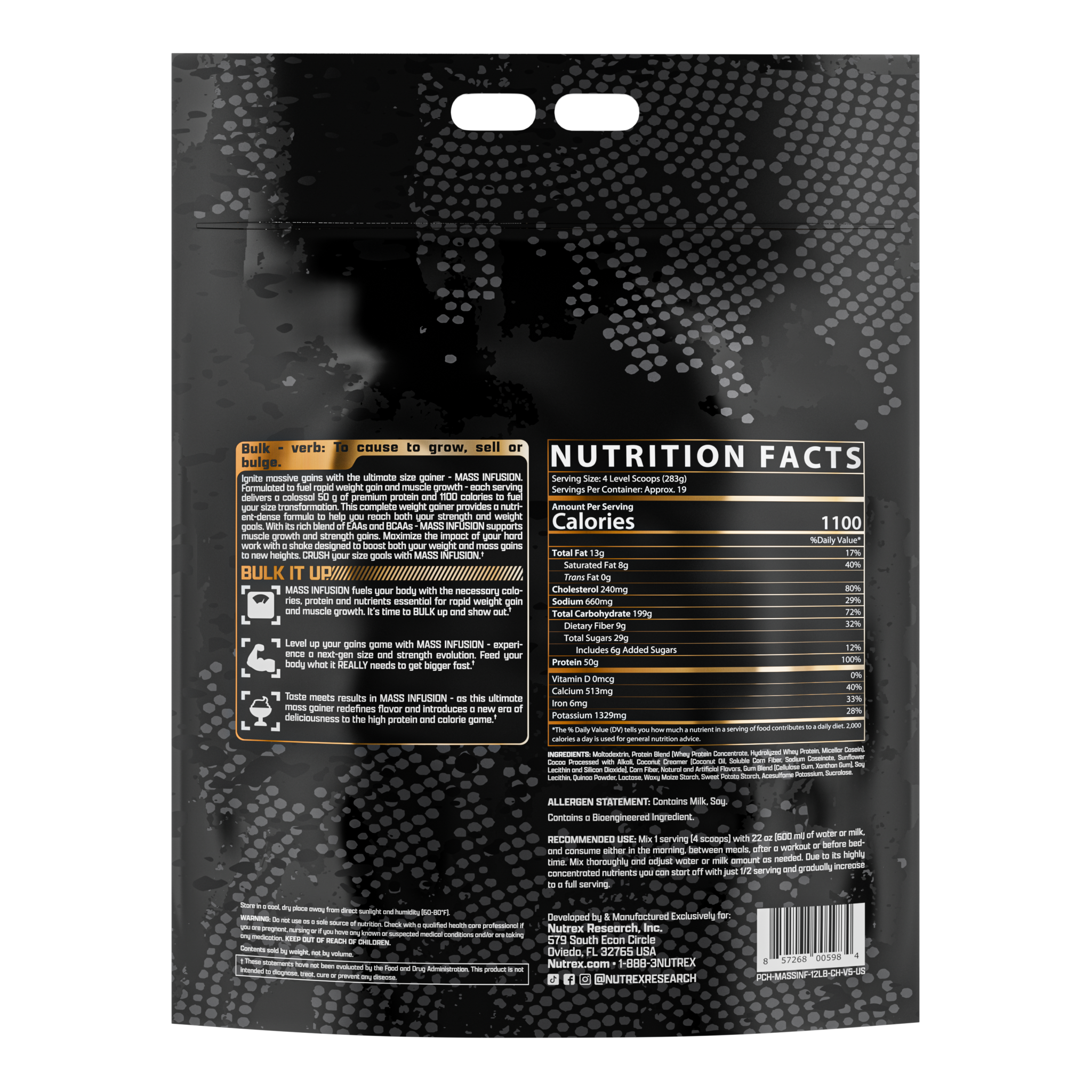 Mass Infusion - High-Calorie Protein Formula for Maximum Mass Gains