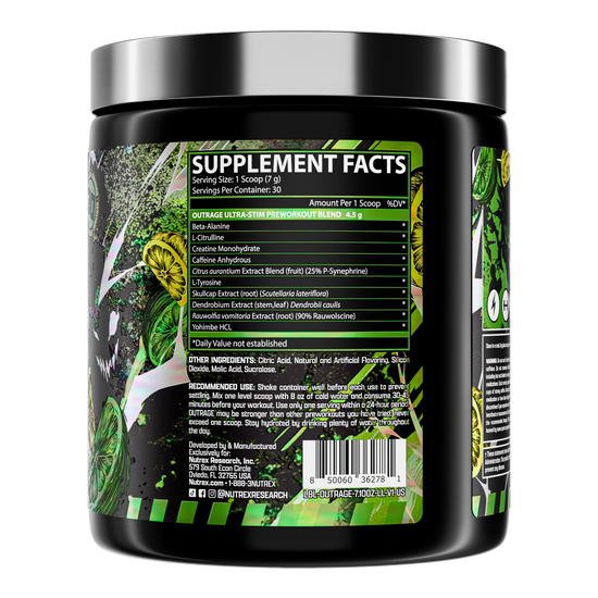 Outrage High Stim Pre-Workout