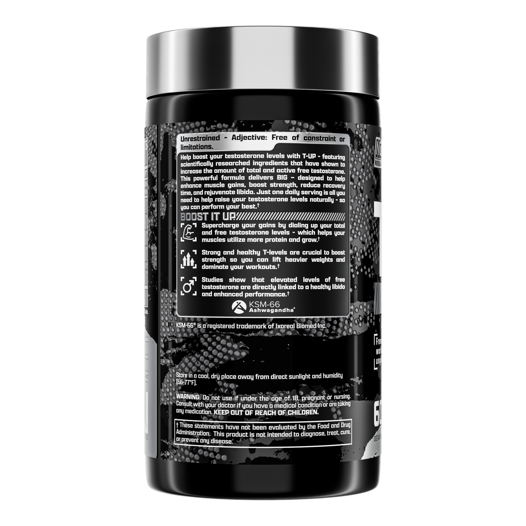 T-Up Max - Natural Testosterone Booster for Strength and Muscle Growth