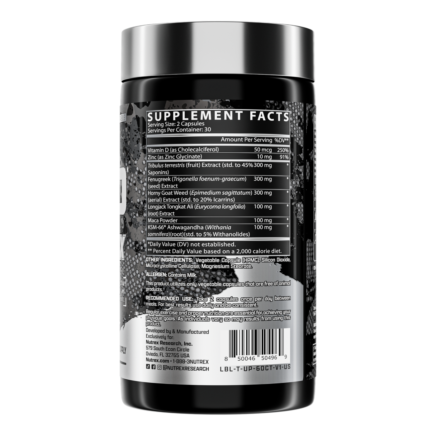 T-Up Max - Natural Testosterone Booster for Strength and Muscle Growth